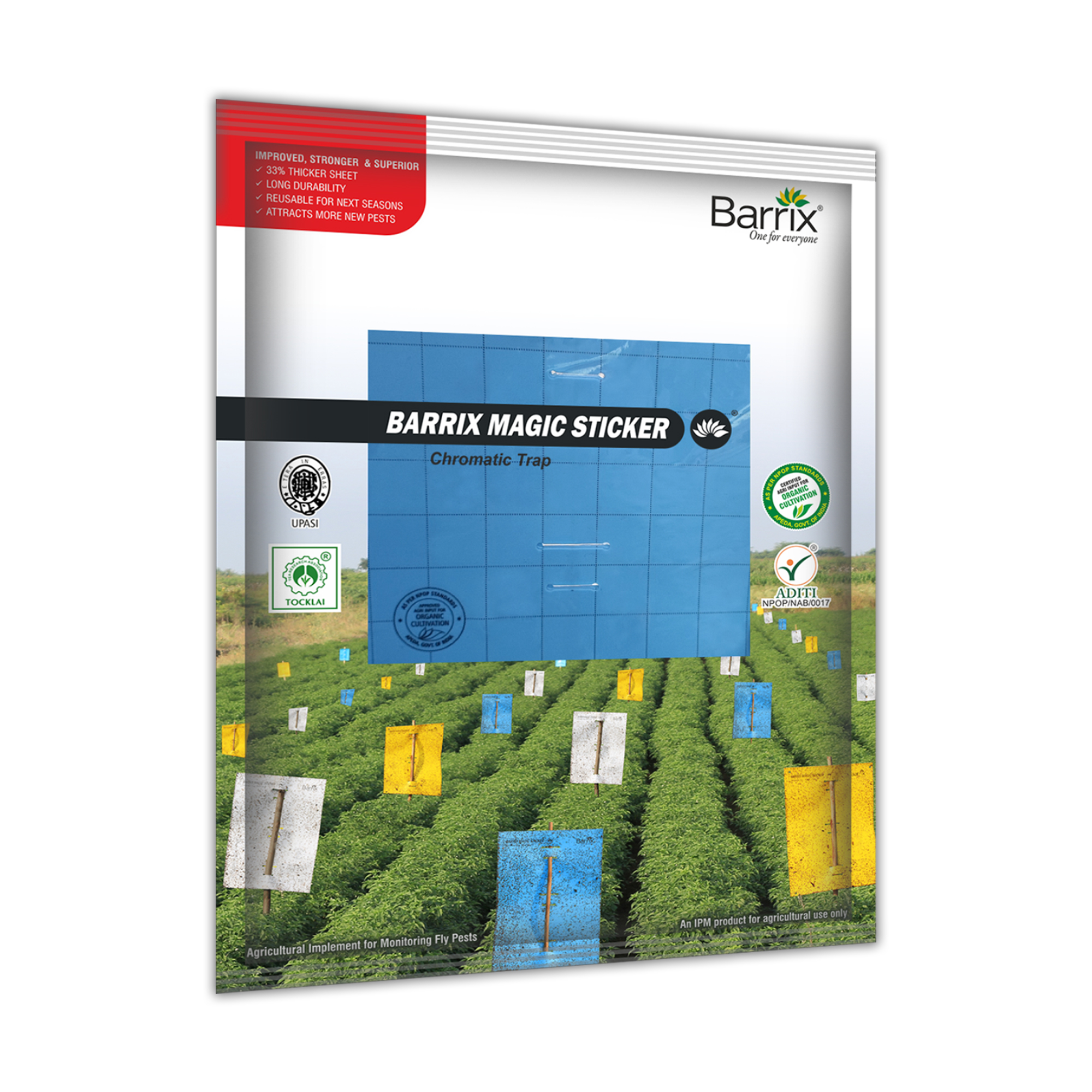 Barrix Magic Sticker - Blue Sticky Sheet - Traps Thrips, Aphids etc ...